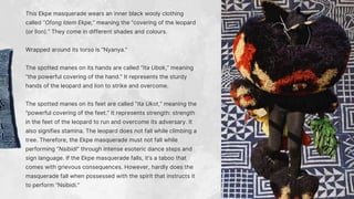 Ekpe Masquerade Attire, Arts, and Symbols Explained | PPT