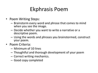 Ekphrasis Poem | PPTX | Poetry | Books and Literature