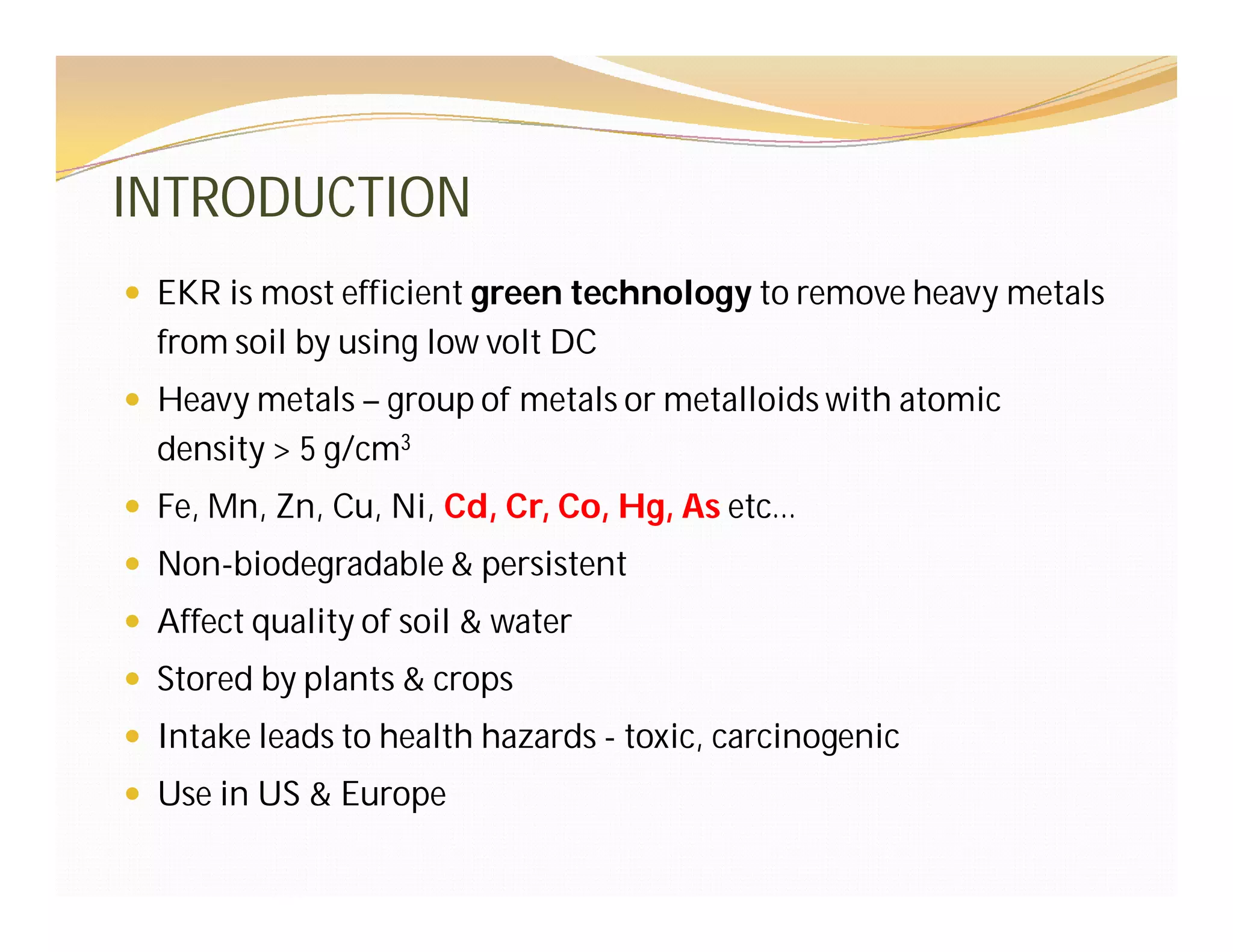 Electrokinetic Remediation of Heavy Metal contaminated soil | PDF