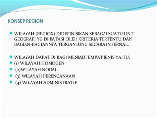 konsep ekonomi regional | PPT