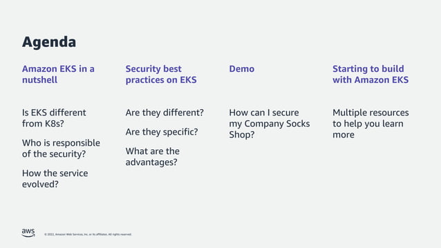 Amazon EKS - security best practices - 2022 | PPT