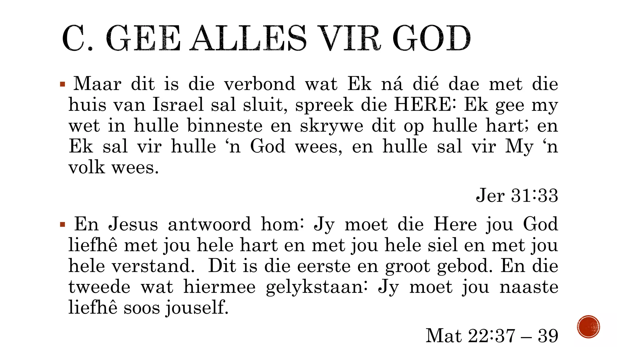 Ek sal vir jou ’n god wees, | PPT