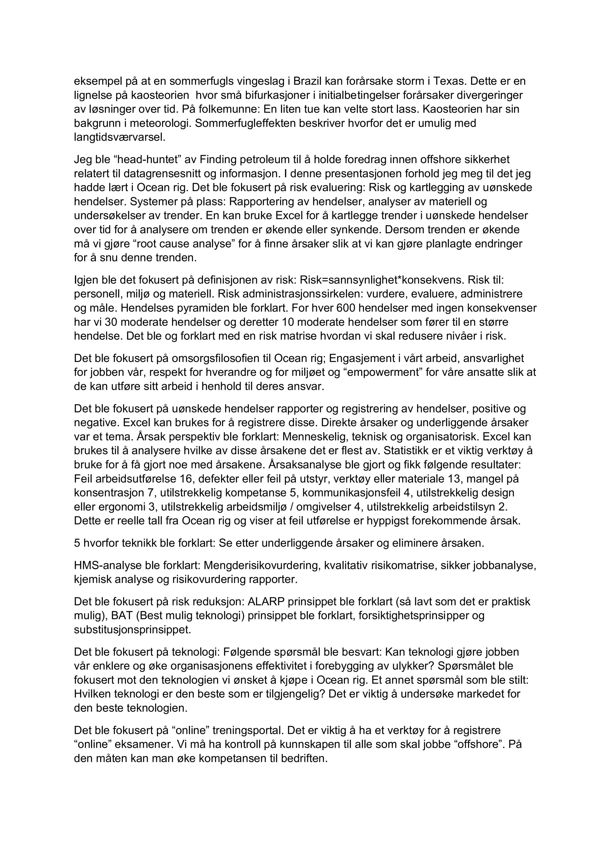 Sigve Hamilton Aspelund: Eksamen i HMS-ledelse | PDF