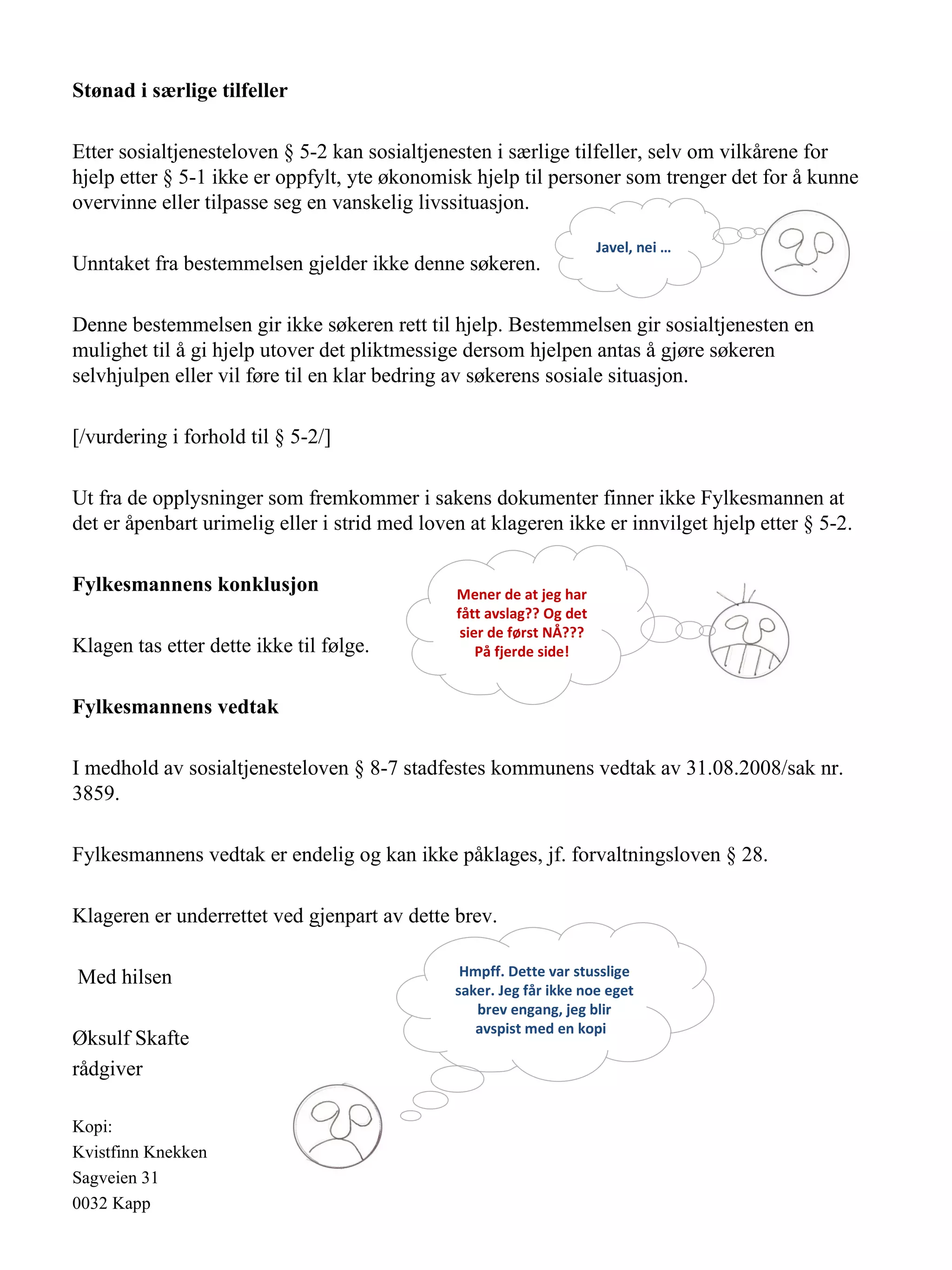 Eksempeltekst 2 Avslag Kvistfinn Versjon 2 | PPT