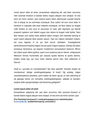 Eksempler på problemformuleringer | PDF