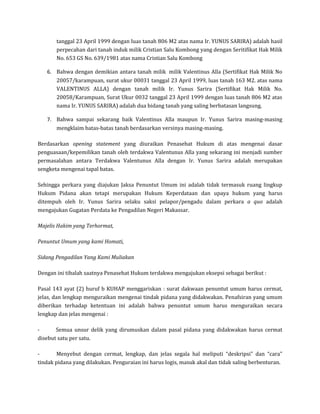 Eksepsi kasus tanah | DOC