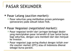 EKSI 4203 - Modul 1 Pengertian dan Instrument Pasar Modal | PPT