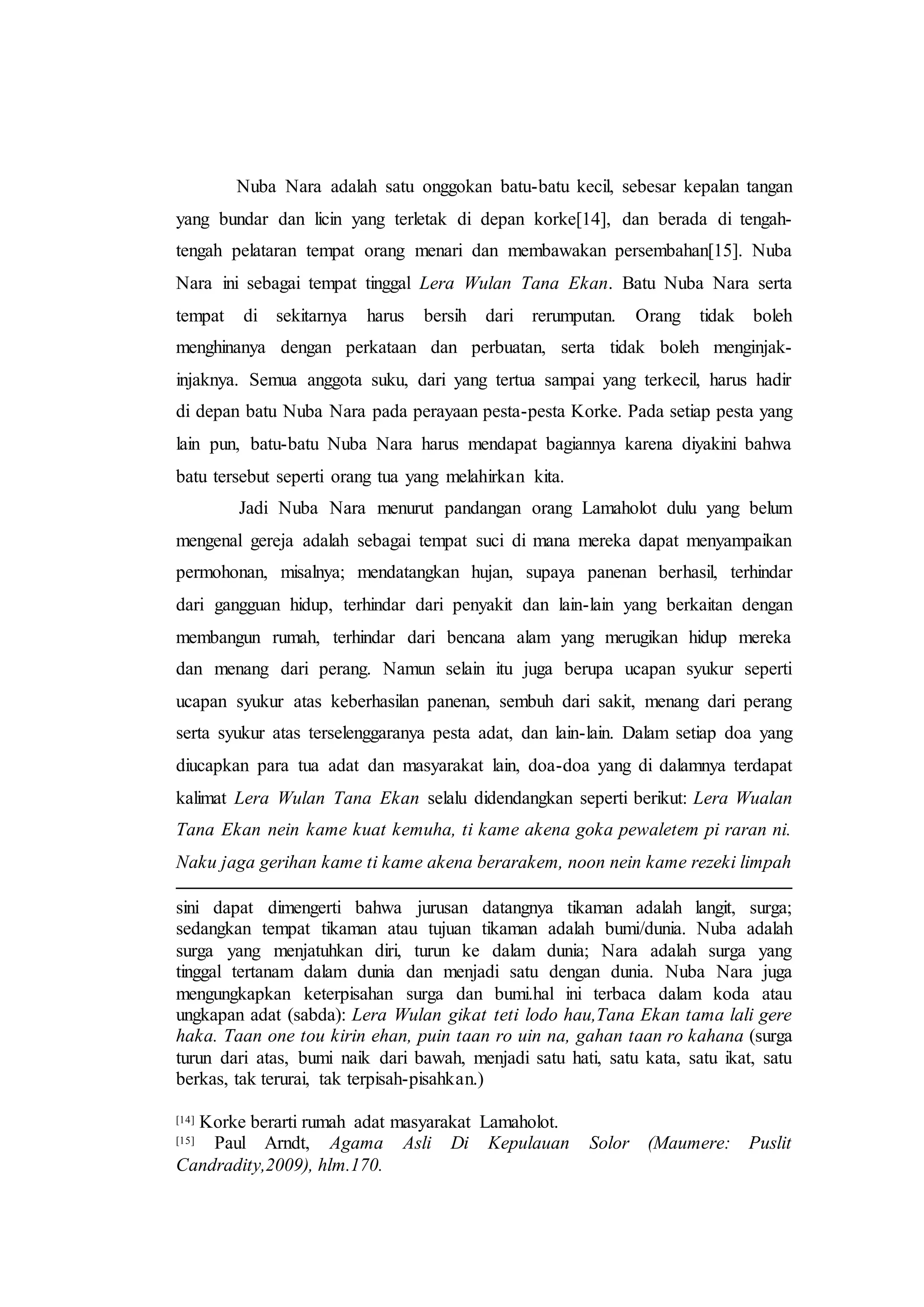Eksistensi allah menurut masyarakat lamaholot | DOCX