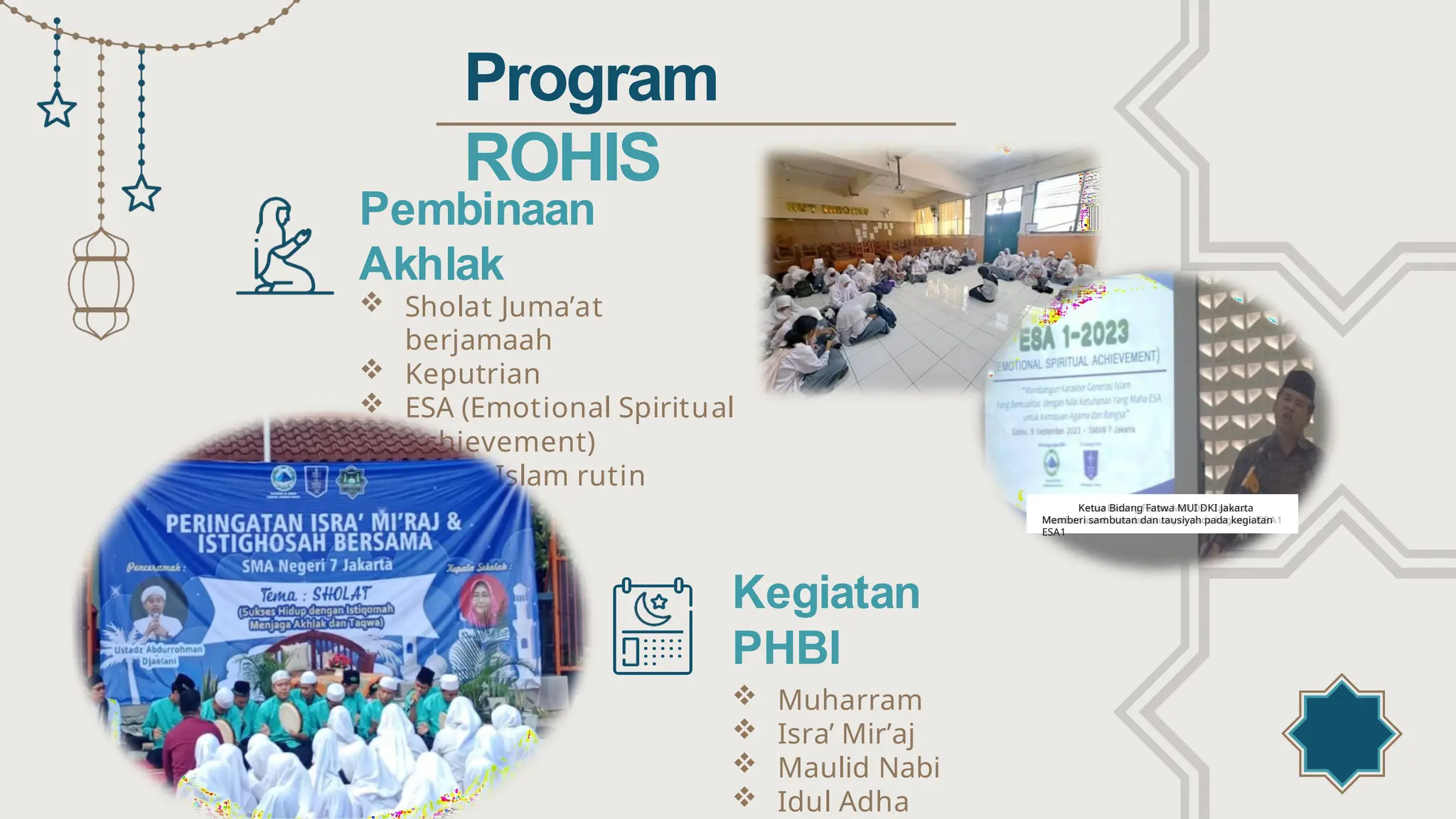 Ekstrakurikuler Kerohanian Islam (ROHIS) SMAN 7 Jakarta | PPTX