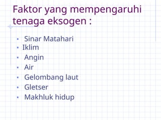 materi geografi kelas 10 tentang tenaga Eksogen.pptx