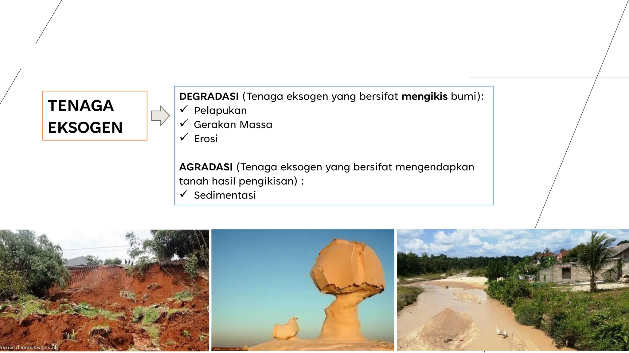 Eksogen Endogen Geodas proses geologi yang mempengaruhi bentang alam | PDF