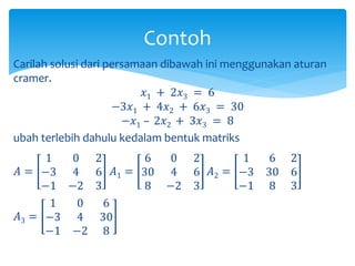 Ekspansi kofaktor dan aturan cramer | PPTX