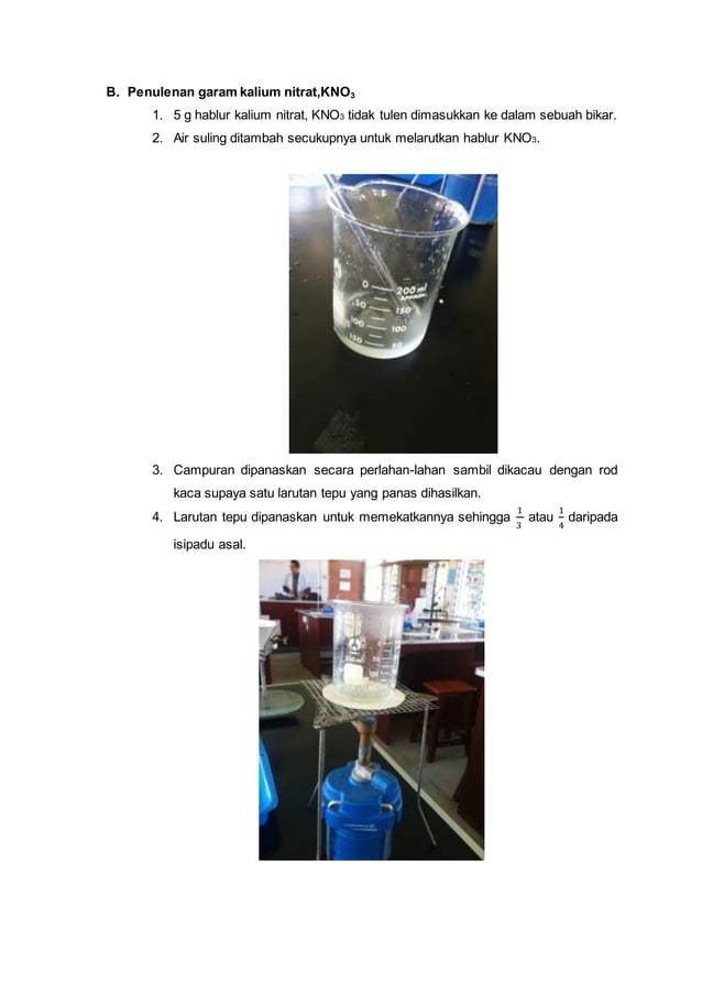 Laporan Amali Kimia: Penghabluran Semula | DOCX