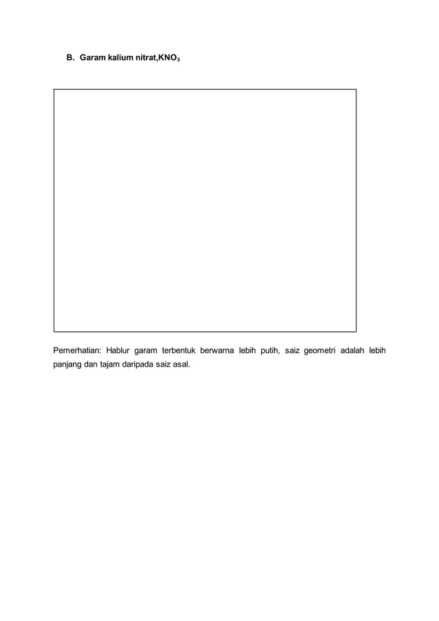 Laporan Amali Kimia: Penghabluran Semula | DOCX