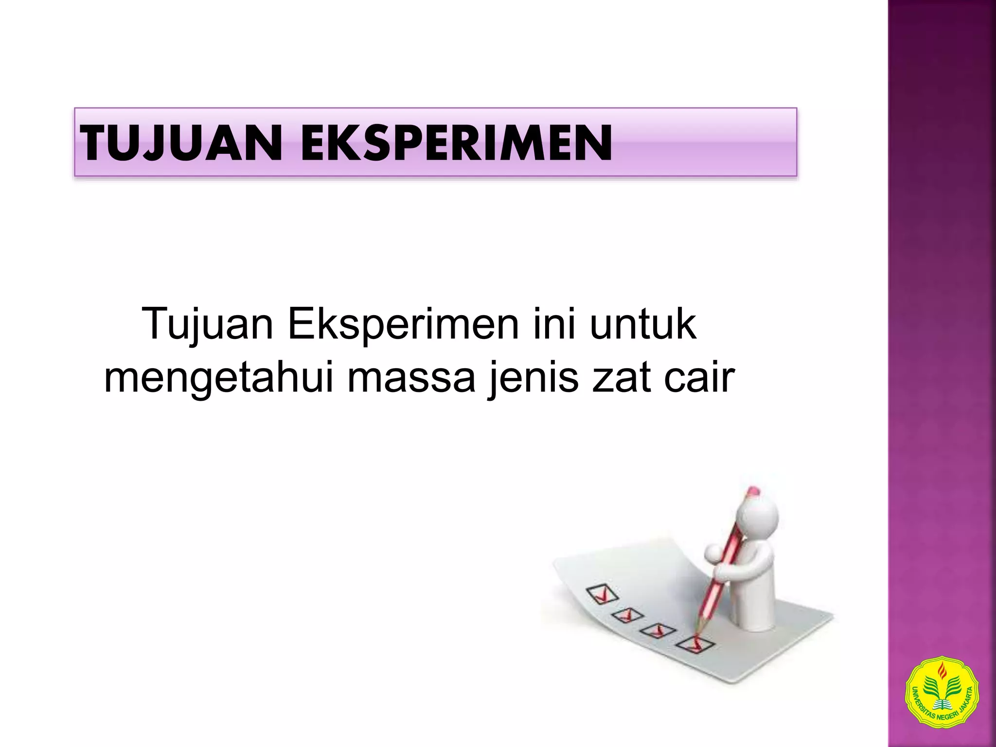 Eksperimen Massa Jenis Zat Cair | PPTX