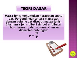 Eksperimen Massa Jenis Zat Cair | PPTX
