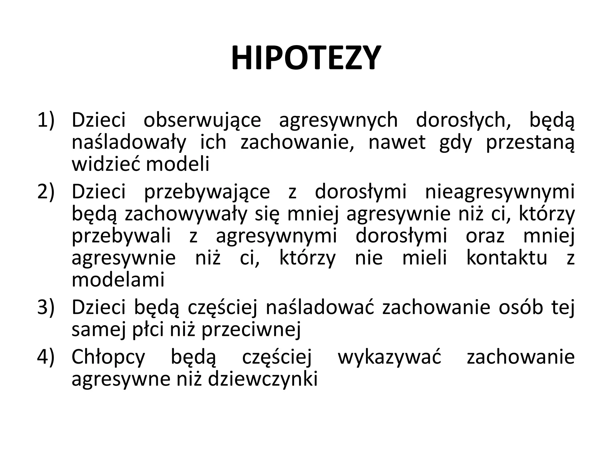 Eksperymenty z lalką Bobo | PPTX