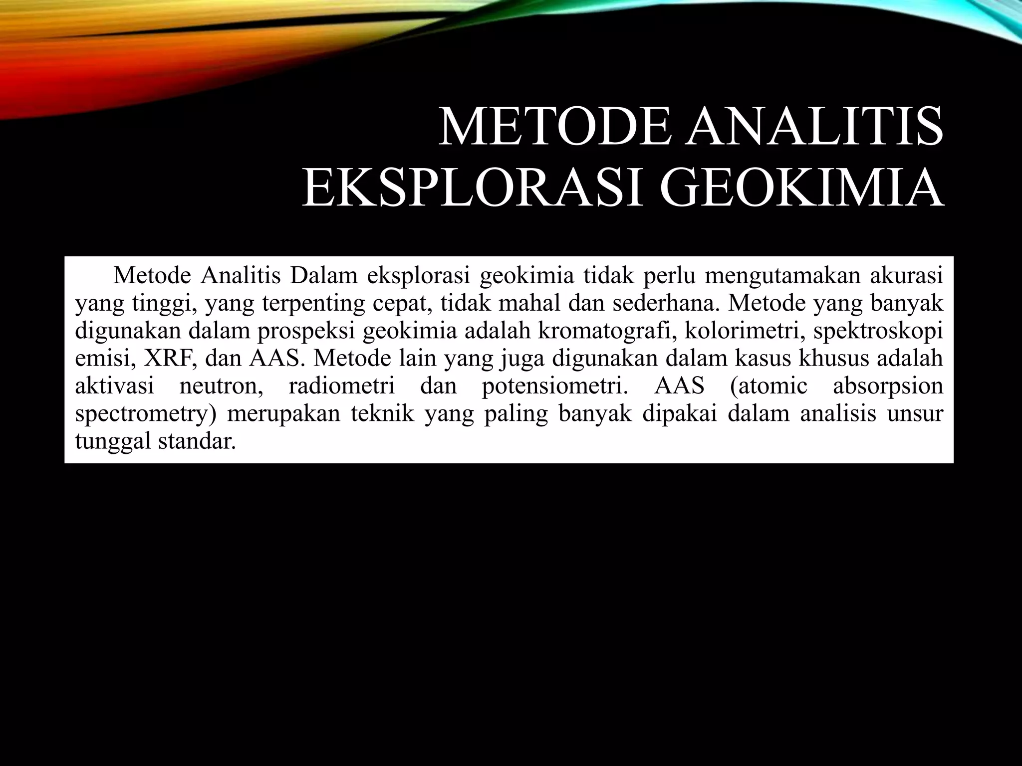 Eksplorasi geokimia | PPTX