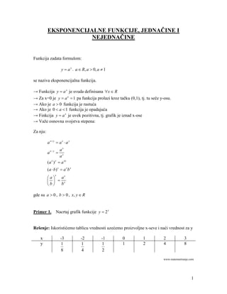 Eksponencijalne funkcije | PDF