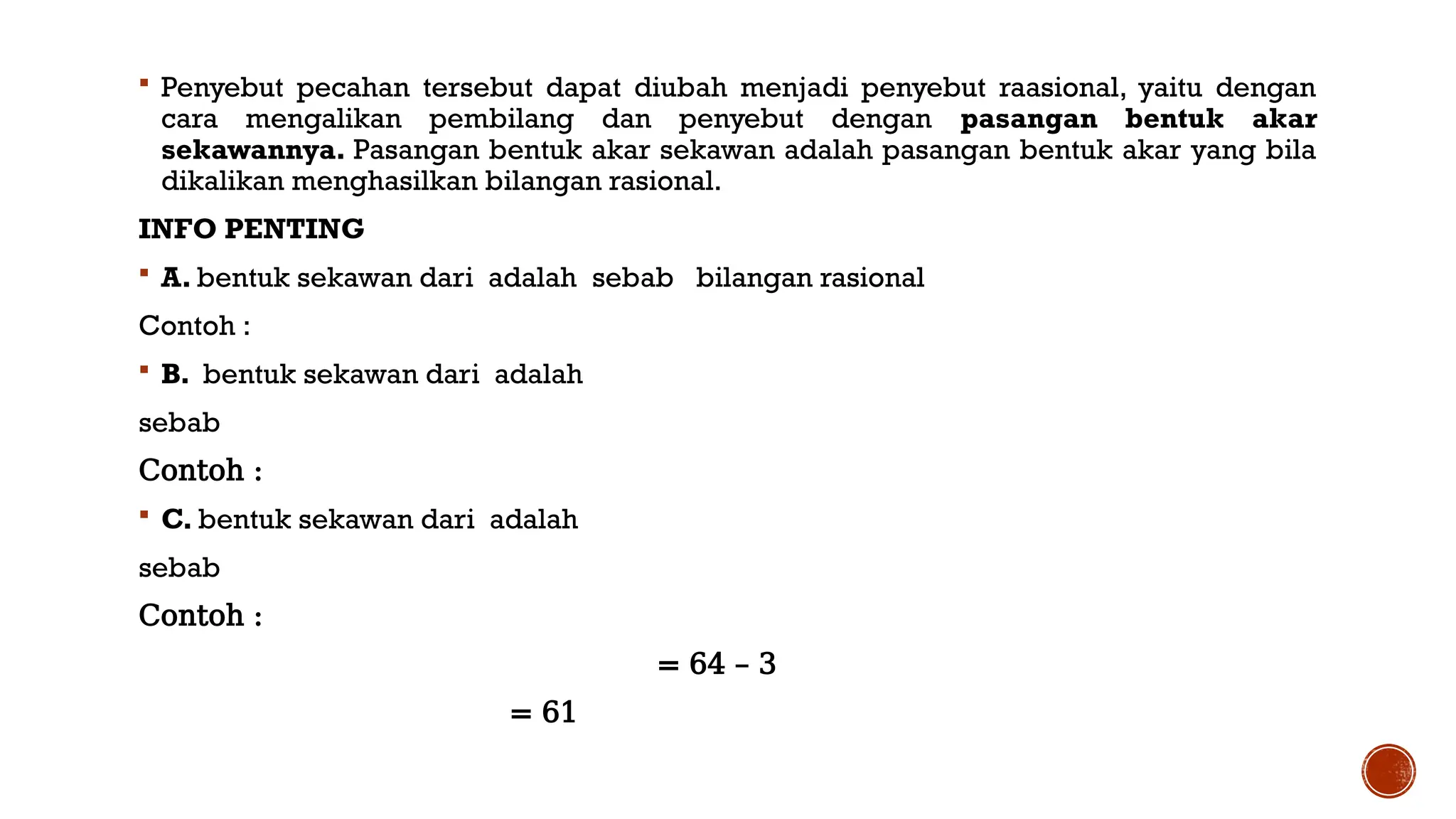 Eksponensial dan bentuk akar kelas 9 smp | PPT