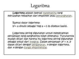 Eksponen & logaritma | PPT
