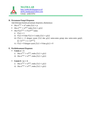 Eksponen (mathlab version) | PDF