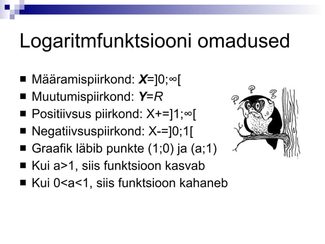 Eksponent- ja logaritmfunktsioon | PPT