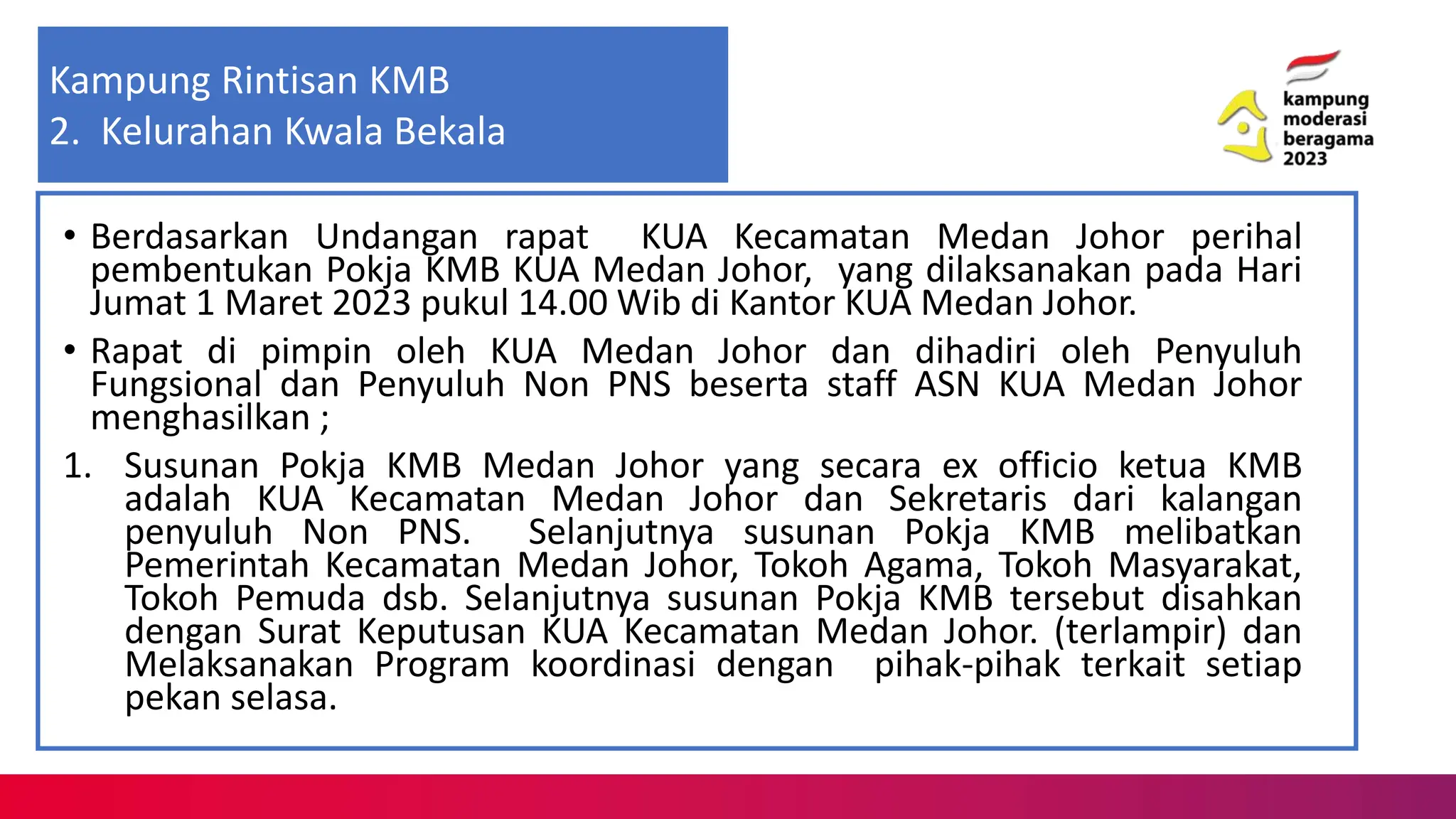 KAMPUNG MODERASI BERAGAMA | PPTX