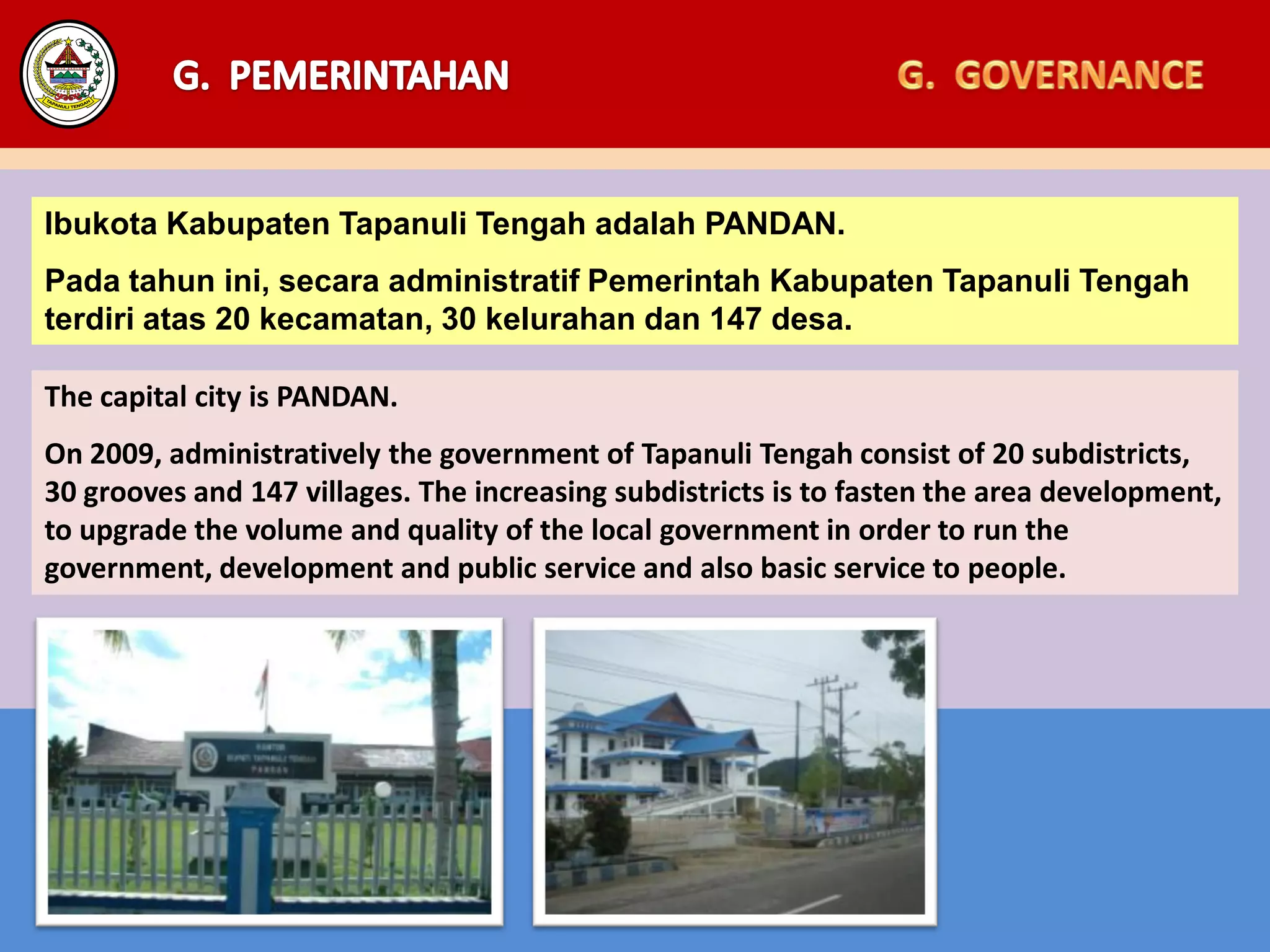 Potensi dan Peluang Investasi Kabupaten Tapanuli Tengah | PDF