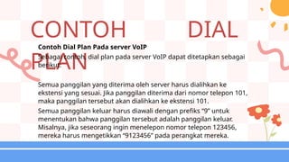 Materi Tentang Ekstensi dan Dial Plan Desi | PPTX