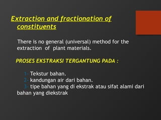 Metode untuk ekstraksi dan fraksinasi.ppt
