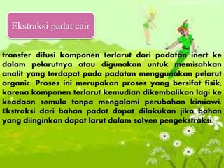 Ekstraksi kimia analitik | PPTX