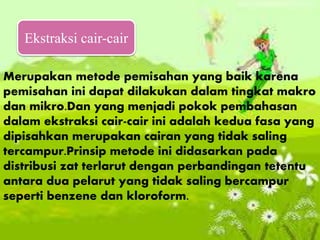 Ekstraksi kimia analitik | PPTX