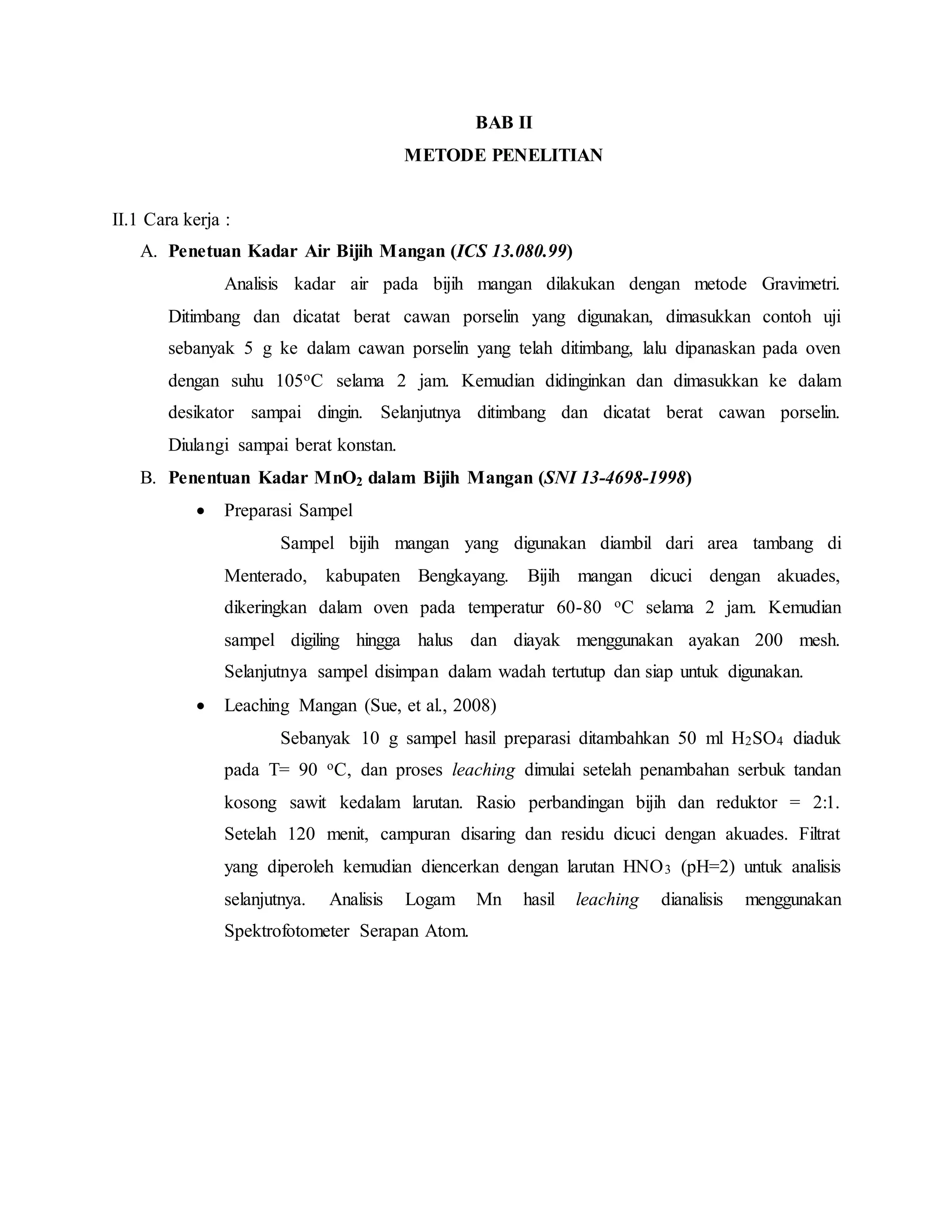 Ekstraksi mangan | DOCX