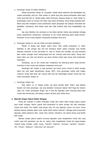 pembuatan minyak atsiri | DOCX
