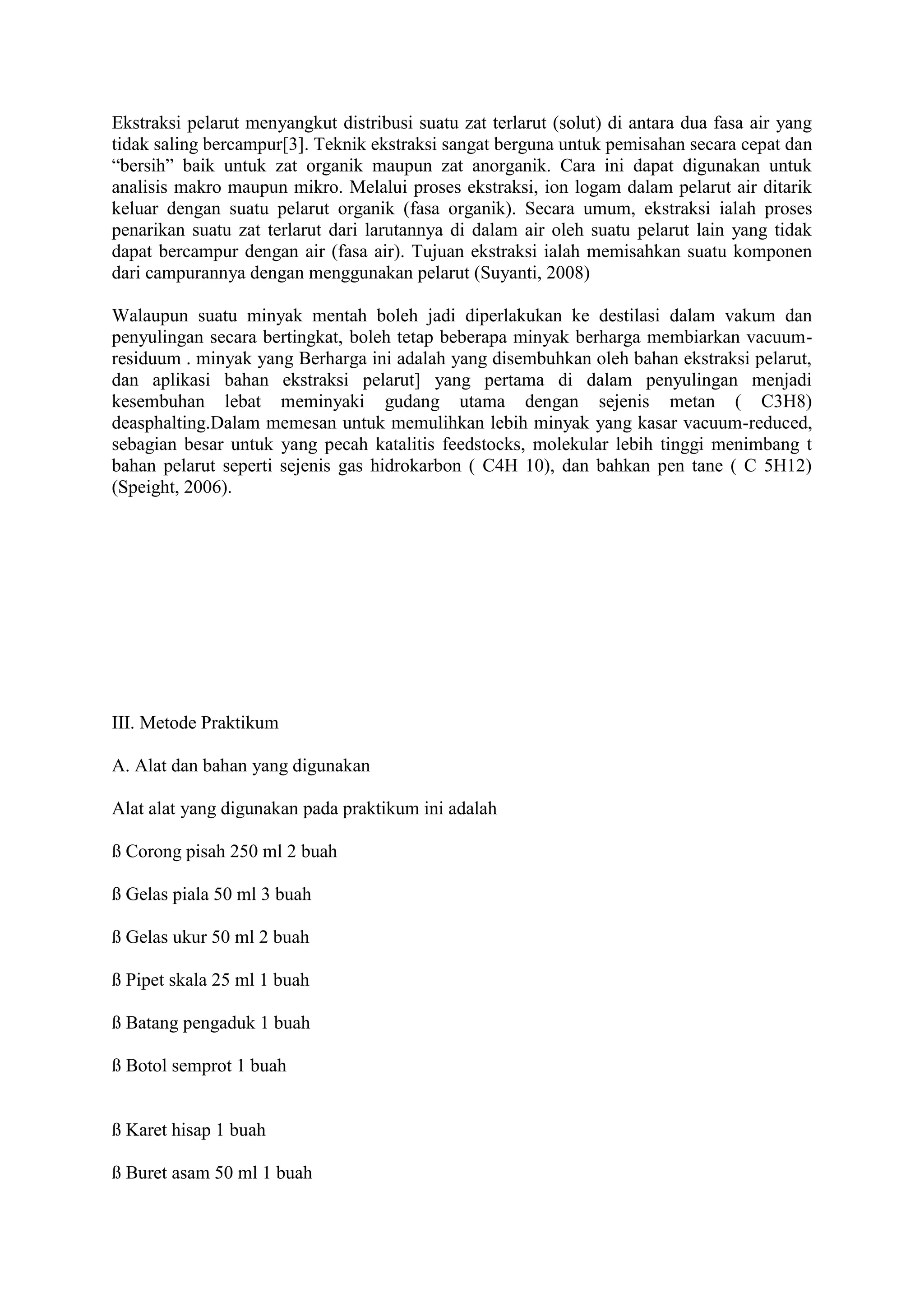 Ekstraksi pelarut | DOCX