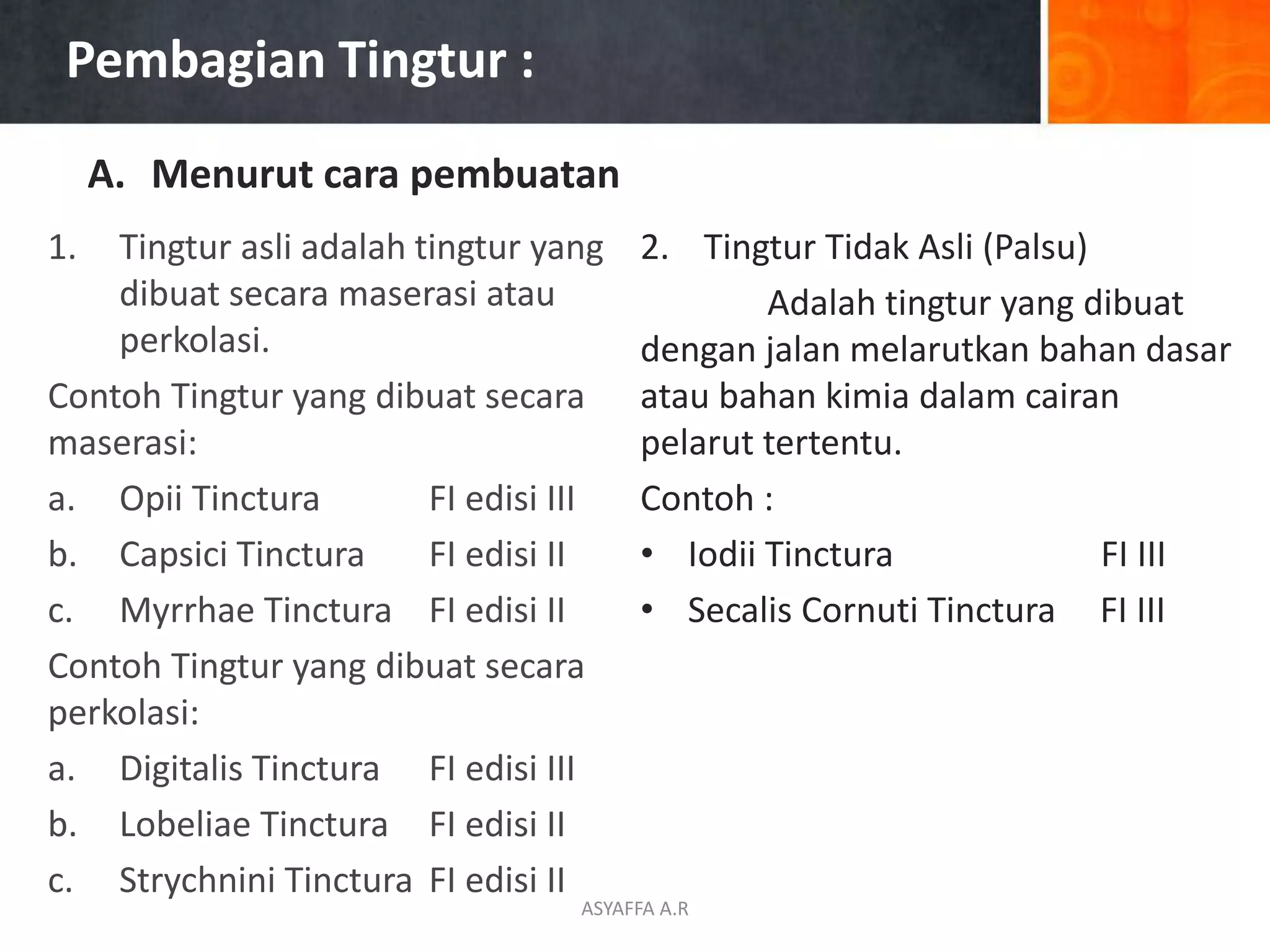 Ekstrak & tingtur | PPTX