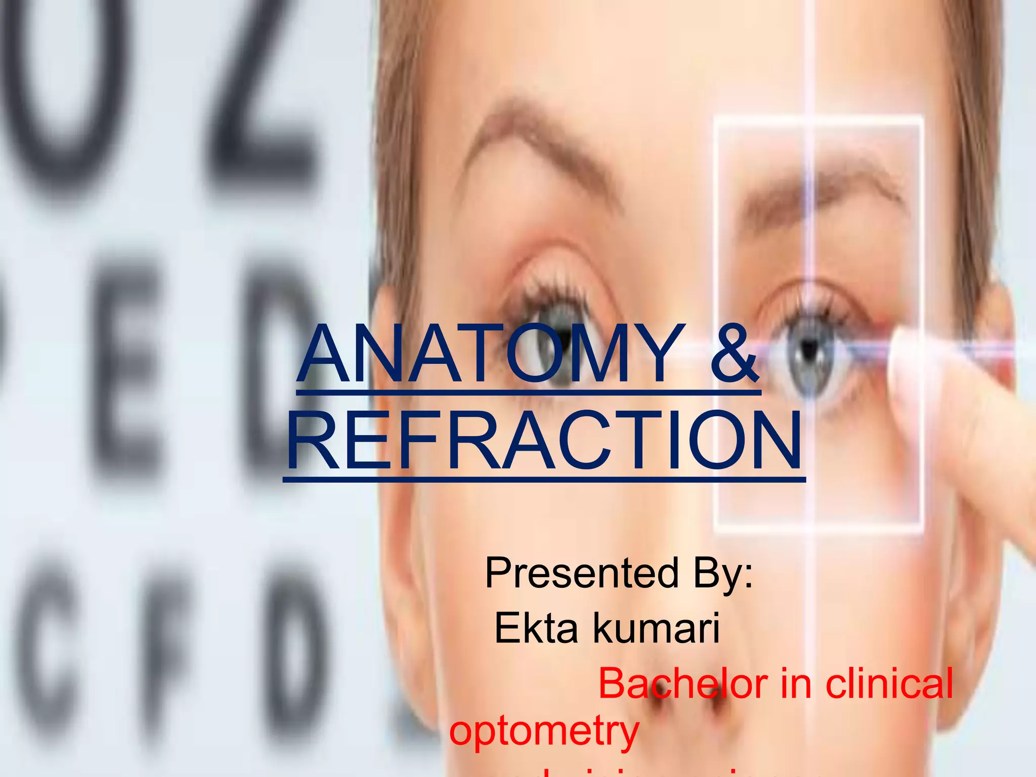 Anatomy & Refraction of eye | PPTX