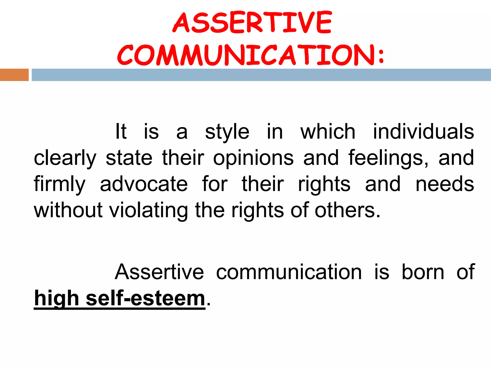 assertiveness in nursing | PPTX