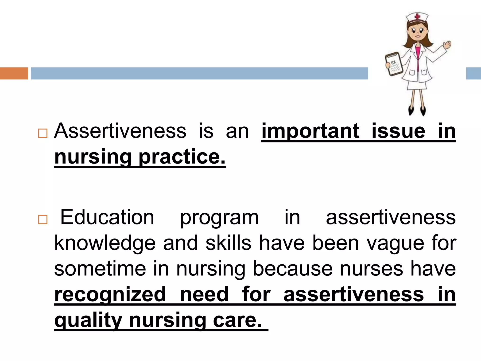 assertiveness in nursing | PPTX