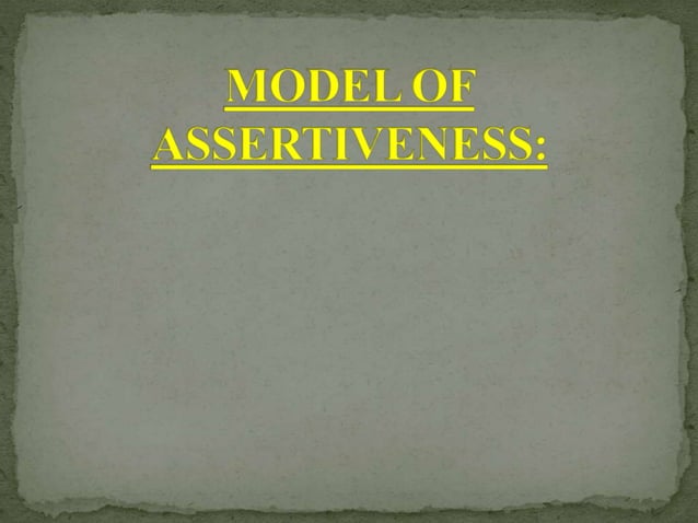 assertiveness in nursing | PPTX