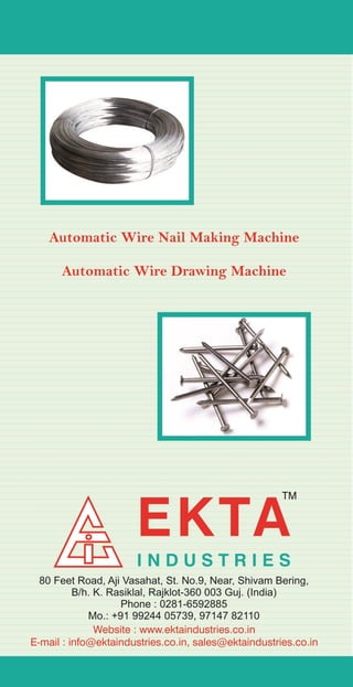 Ekta Industries Rajkot, Nail Polishing Machines | PDF