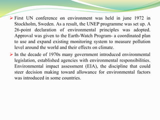 National and International Effort in Improving Environmental Quality | PPTX