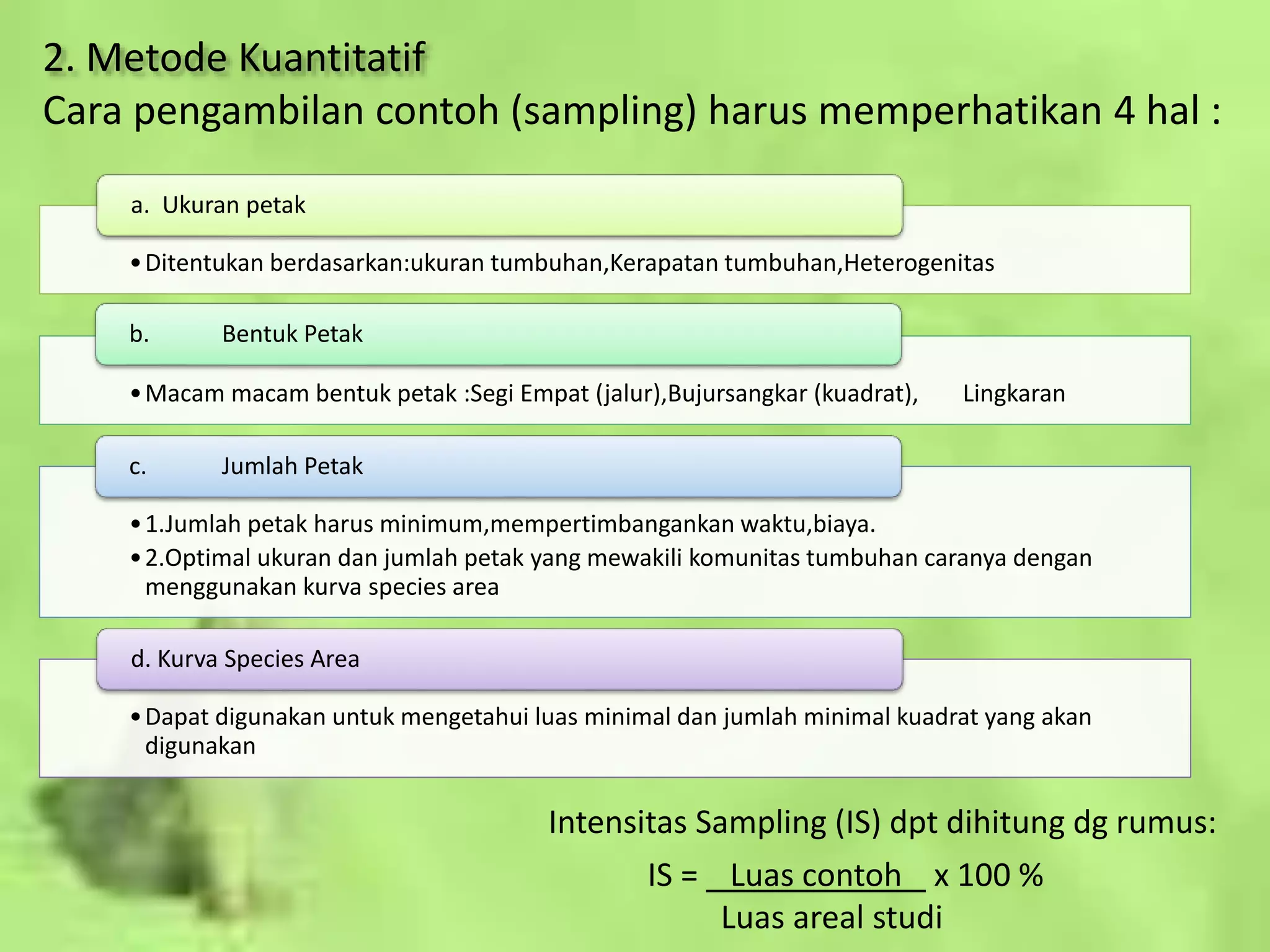 Ektum kel 9 metode analisis vegetasi | PPTX