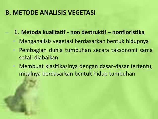 Ektum kel 9 metode analisis vegetasi | PPTX