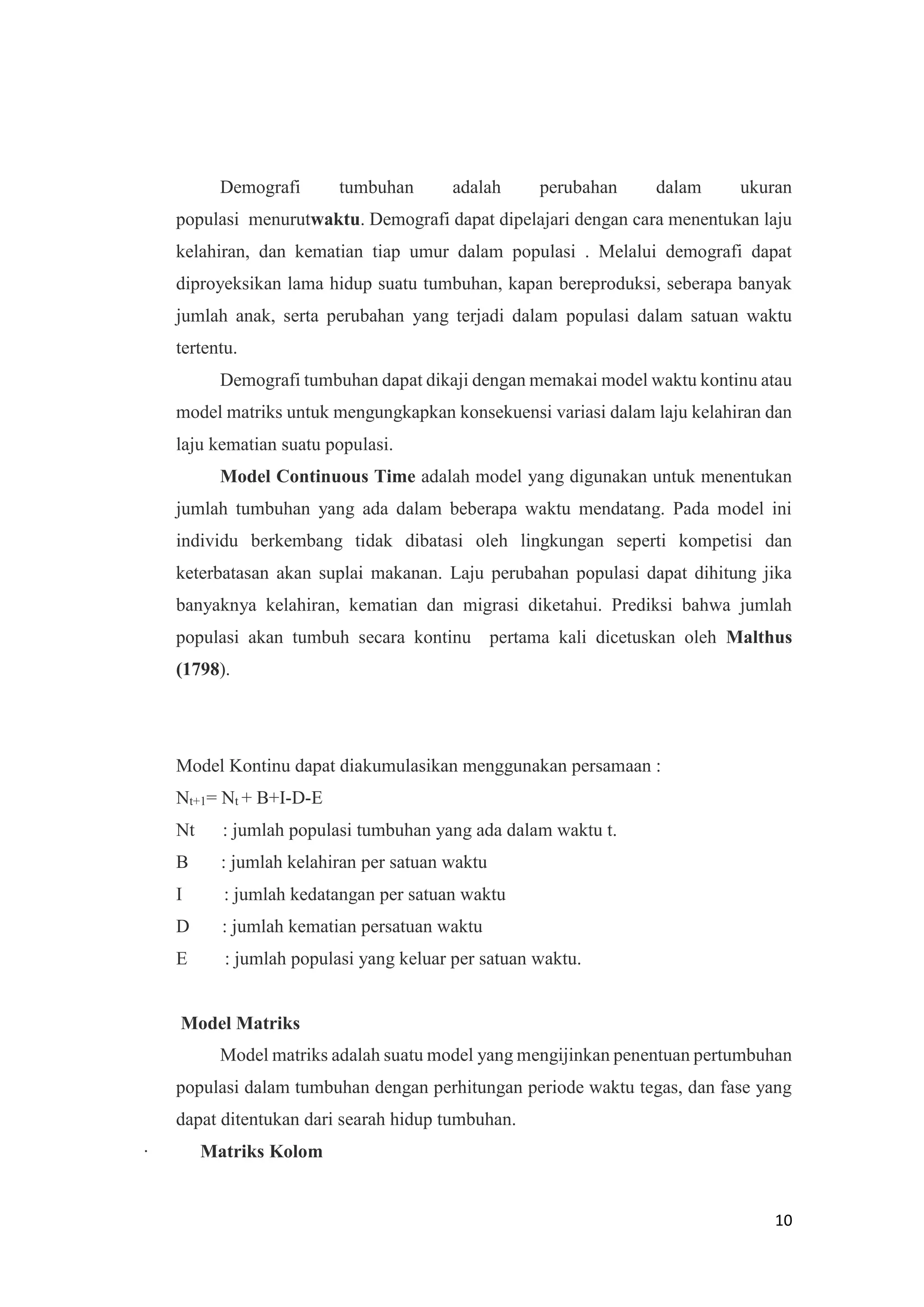 EKTUM Populasi Tumbuhan | PDF