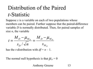 Paired t Test | PPT