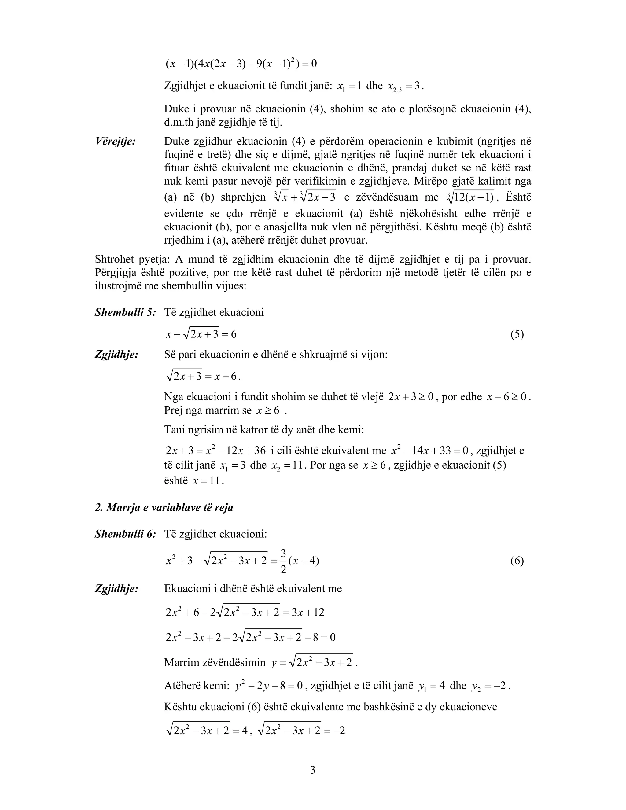 Ekuacionetiracionale | PDF