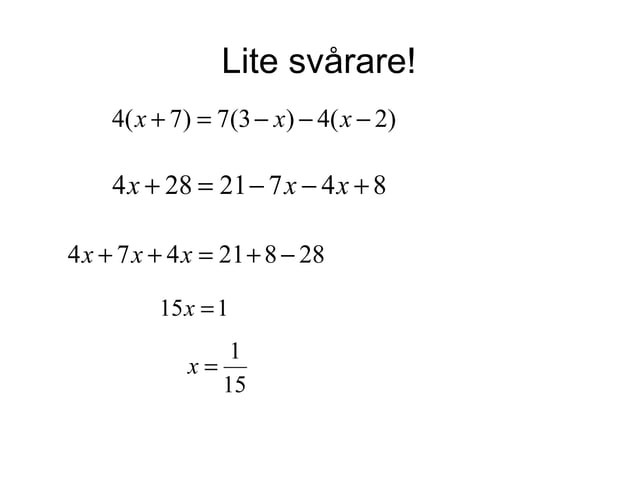 Ekvationer | PPT