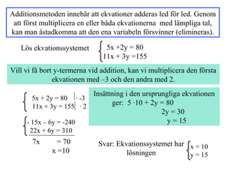 Ekvationssystem | PPT